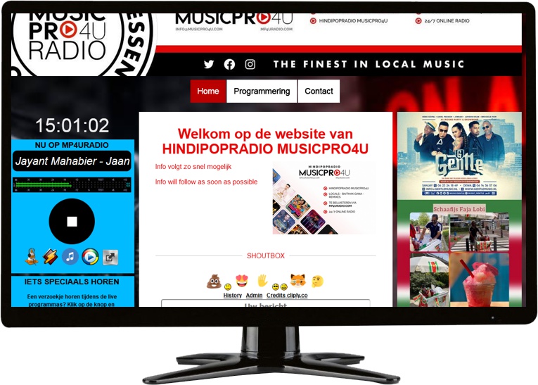 Voorbeelden hoe je eigen internet radio website eruit kan zien